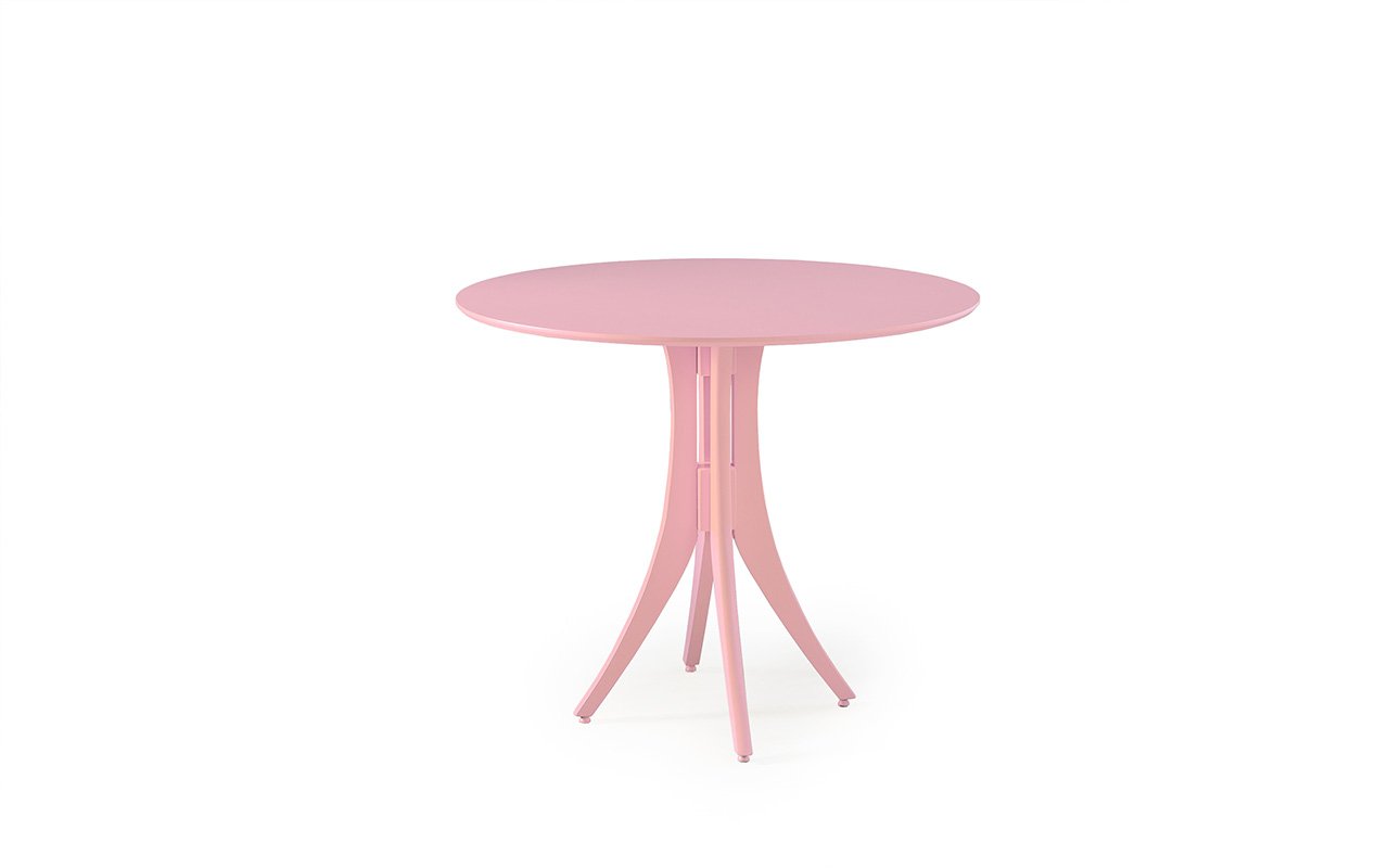 Mesa para Restaurante Redonda Juliette 90cm Laqueada Preta