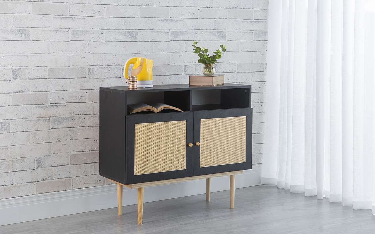 Armário Buffet 2 Portas para Sala de Jantar com Nichos Charlie MDF ...